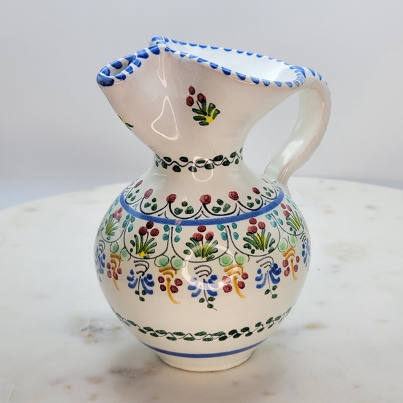 Cruz | Accents | Cruz Sevilla Vintage Hand Painted Pottery Mini Pitcher ...